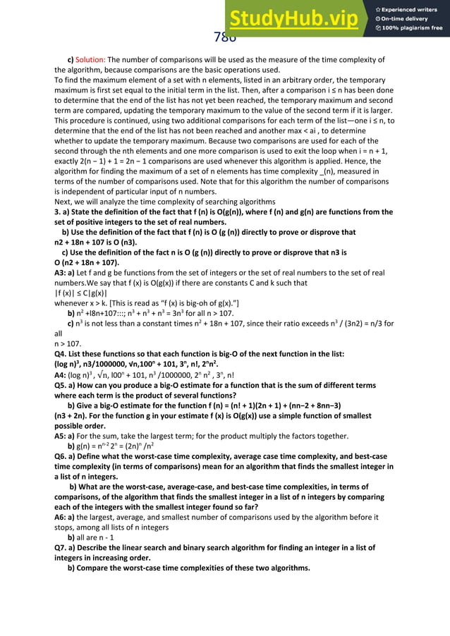 Answers Of Discrete Mathematics | PDF