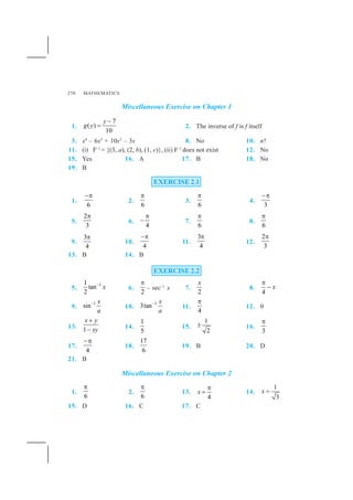 Answers part i | PDF | Physics | Science