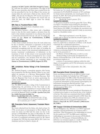 ANSWERS TO BAR EXAMINATION QUESTIONS IN TAXATION LAW ARRANGED BY TOPIC ...