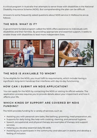 Answers to Common Questions About NDIS Services | PDF