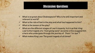 Answers to discussion questions of king lear | PPTX