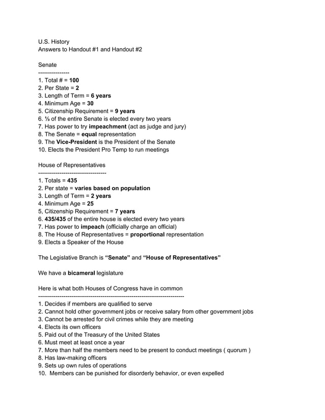 Answers to Handout1 Handout2 | PDF