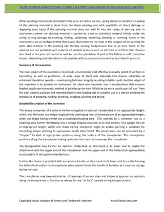 Answers to Patent Agent Examination - IIPTA | PDF