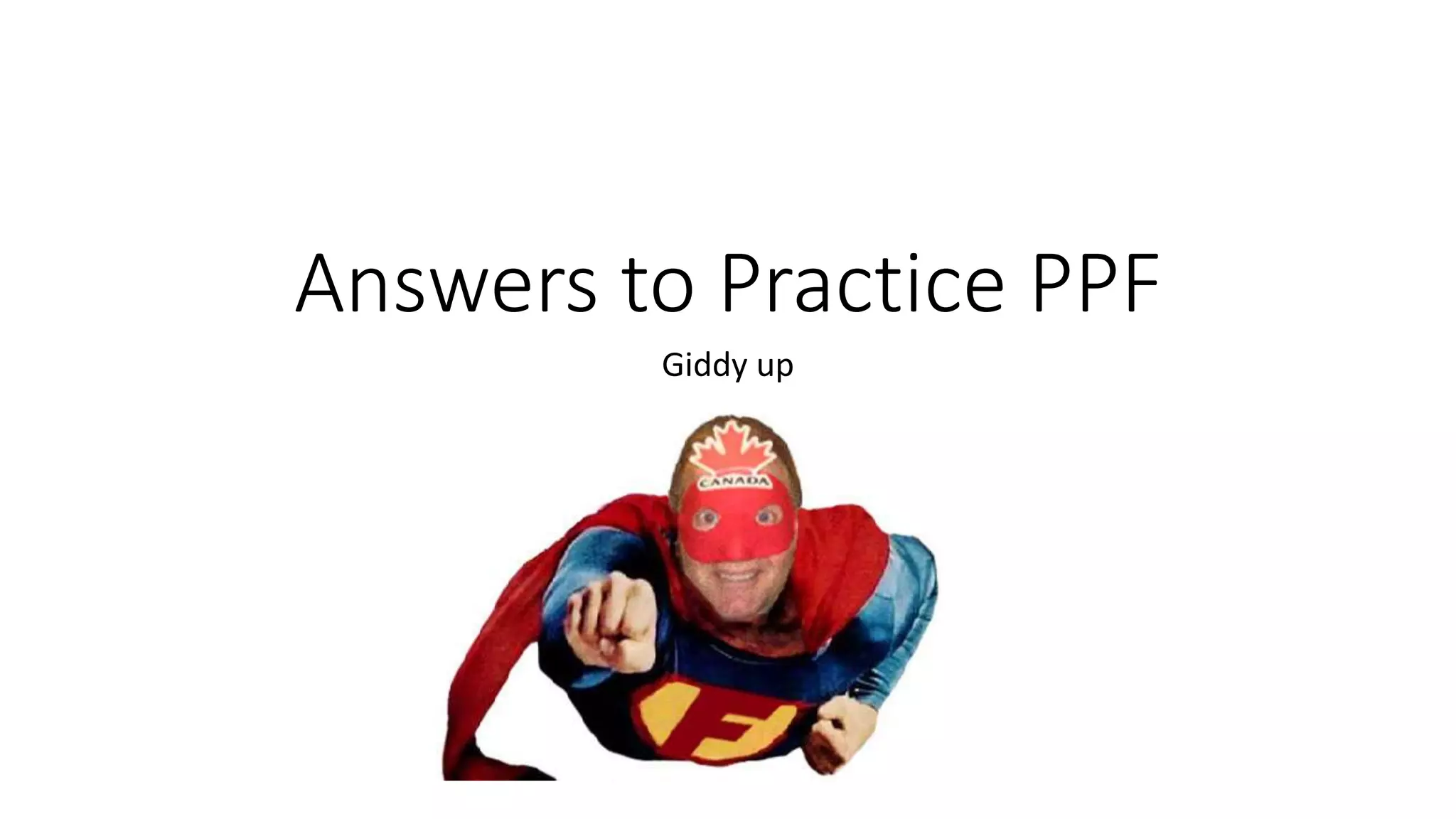 Answers to Practice PPF Questions | PPT