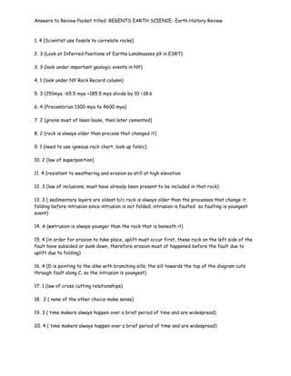 Answers to review packet titled | PDF