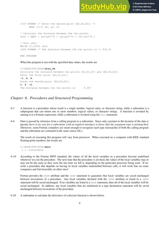 Answers To Selected Exercises For Fortran 90 95 For Scientists And ...