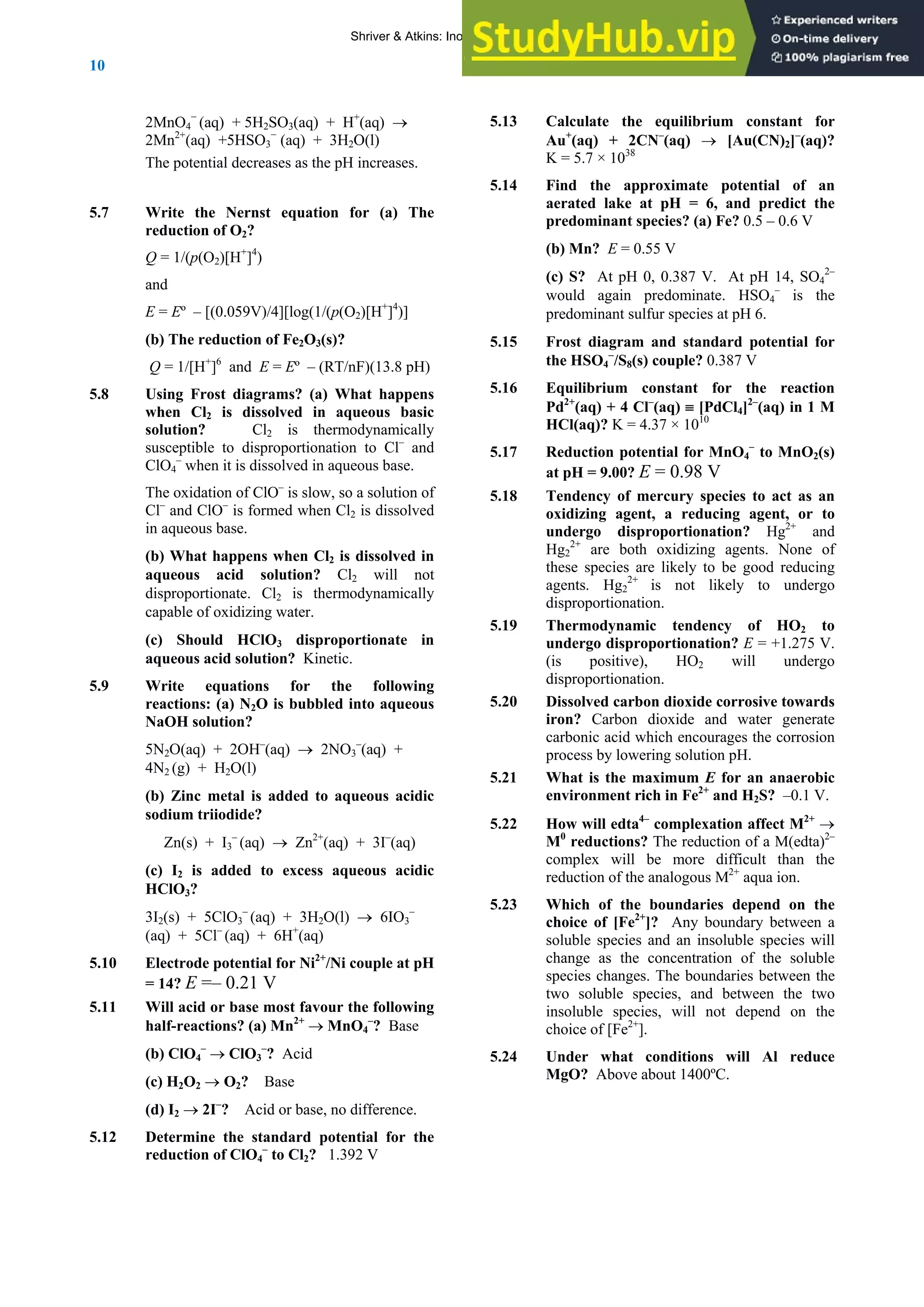 Answers To Self-Tests And Exercises | PDF