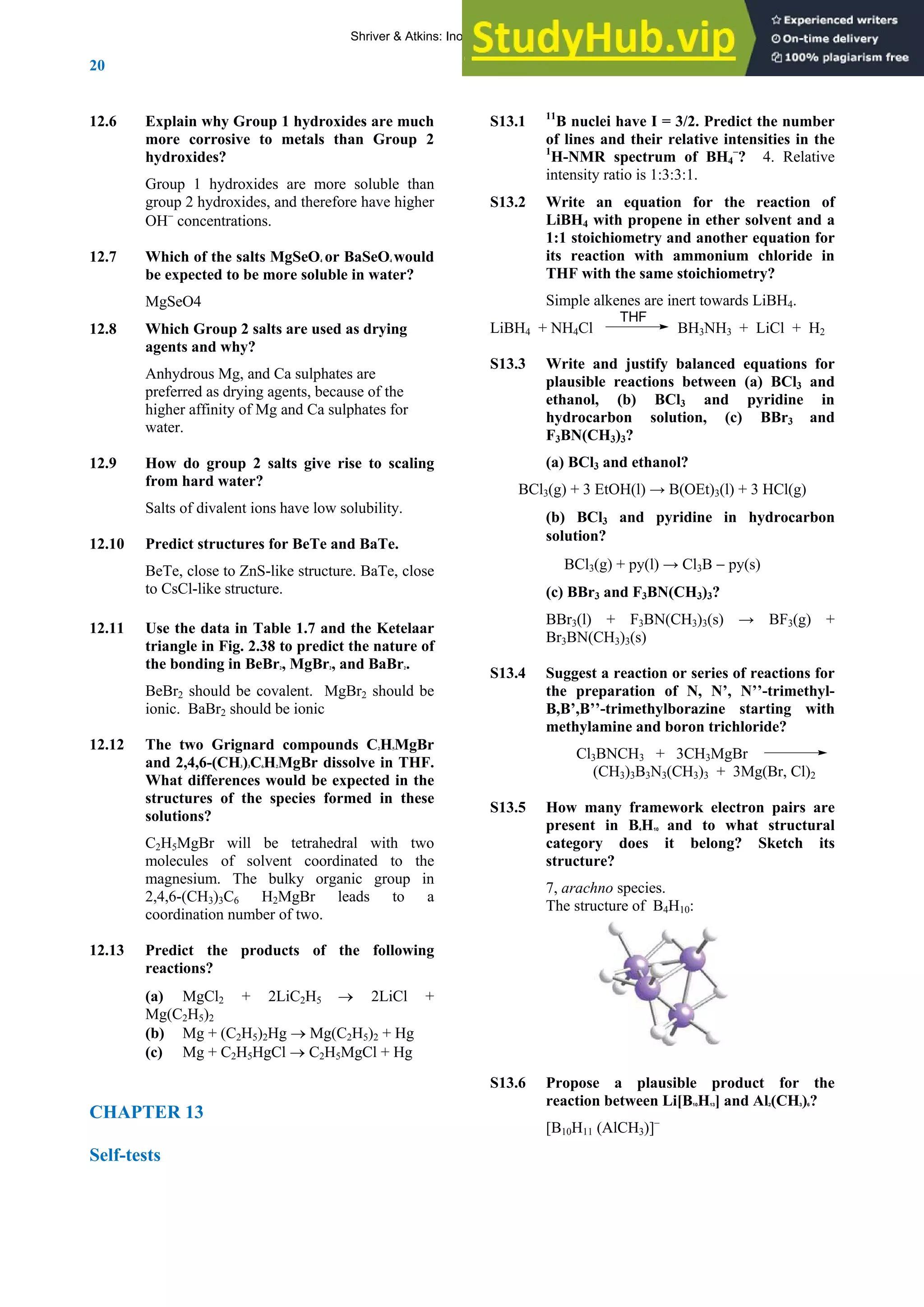 Answers To Self-Tests And Exercises | PDF