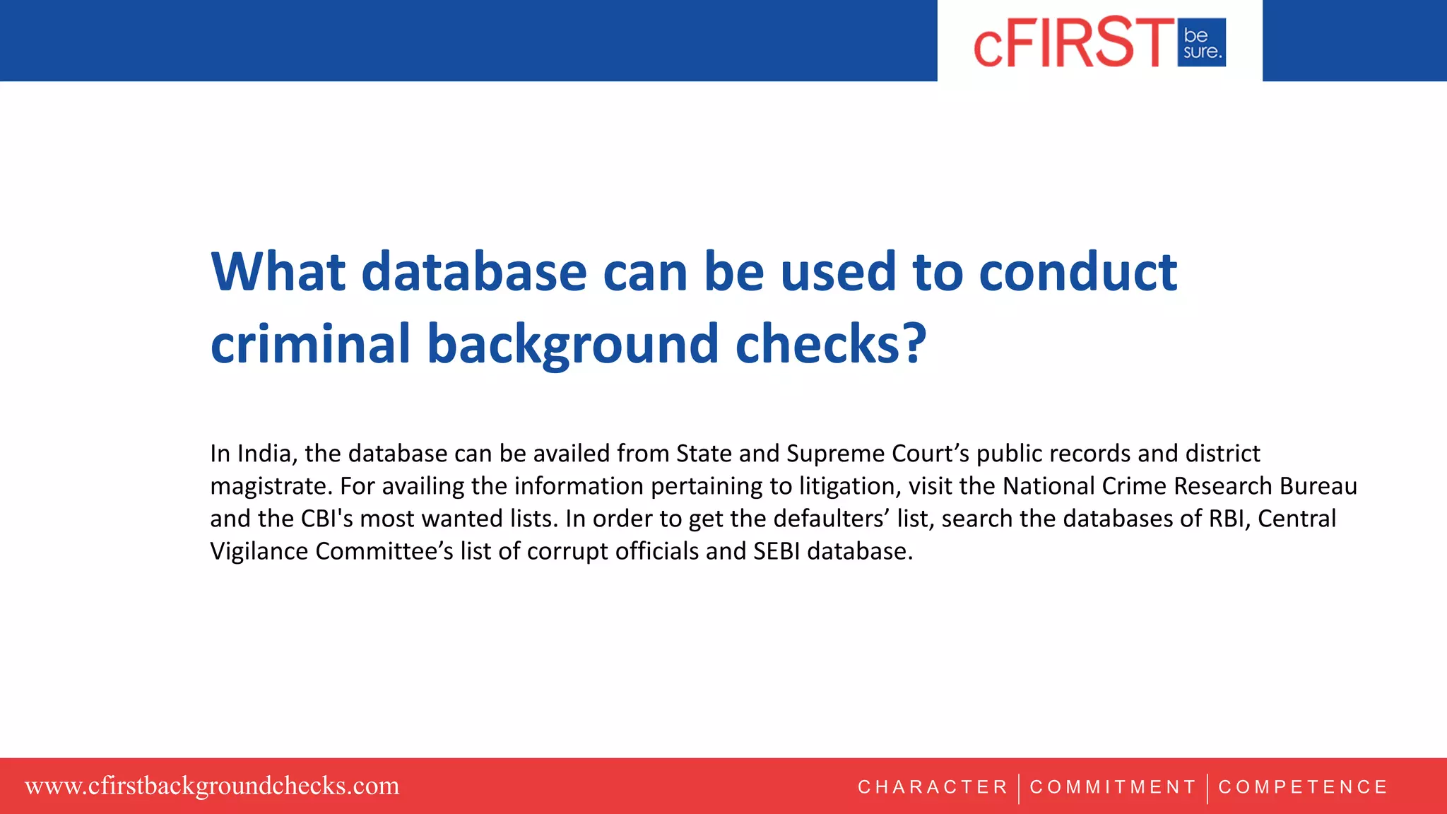 Answers to these questions for the perfect background check in india | PPTX
