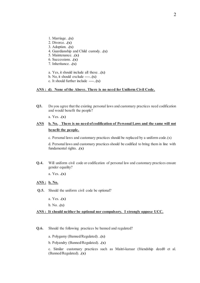 Answers to ucc Word File | DOCX | Marriage and Civil Unions | Family and Relationships