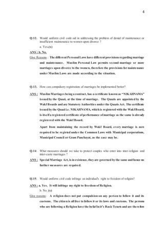 Answers to ucc Word File | DOCX | Marriage and Civil Unions | Family ...