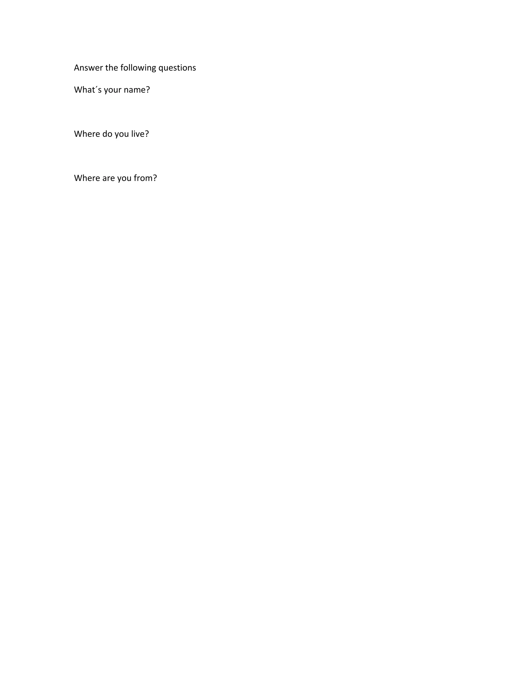 Answer the following questions | DOC