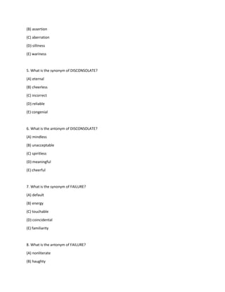 Gmat Vocabulary 2022 | PDF
