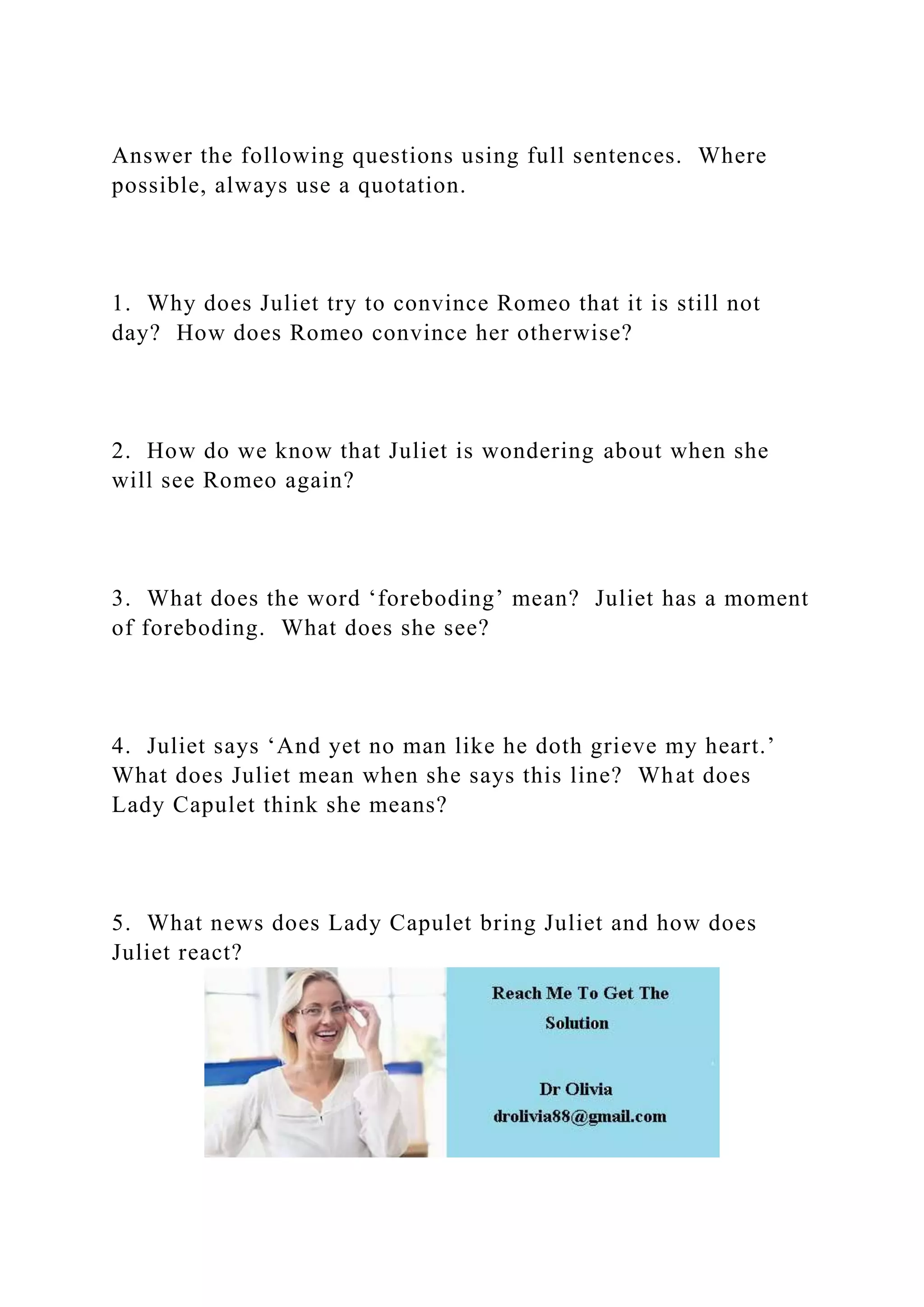 Answer the following questions using full sentences. Where possible.docx