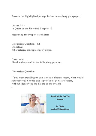 Answer the highlighted prompt below in one long paragraph. Les.docx