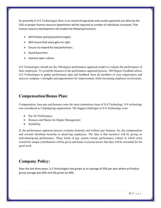 Answer the question of s s technologies inc. organizational design case study | PDF