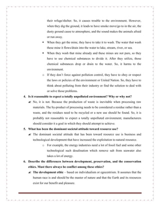 Answer to review quesion of environmental science | PDF