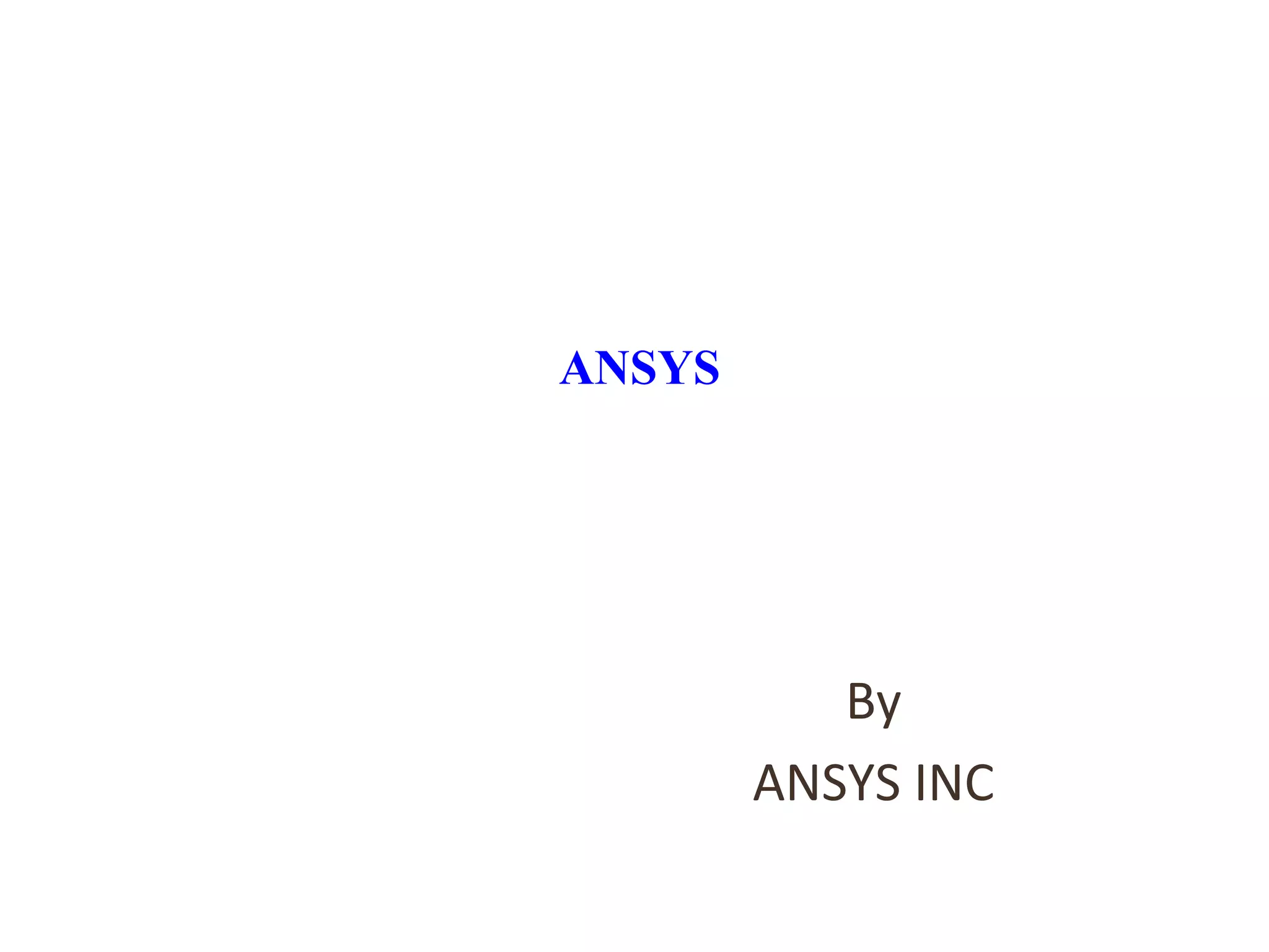 FEA Using Ansys | PPT