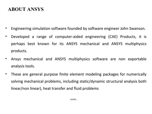 FEA Using Ansys | PPT | Physics | Science