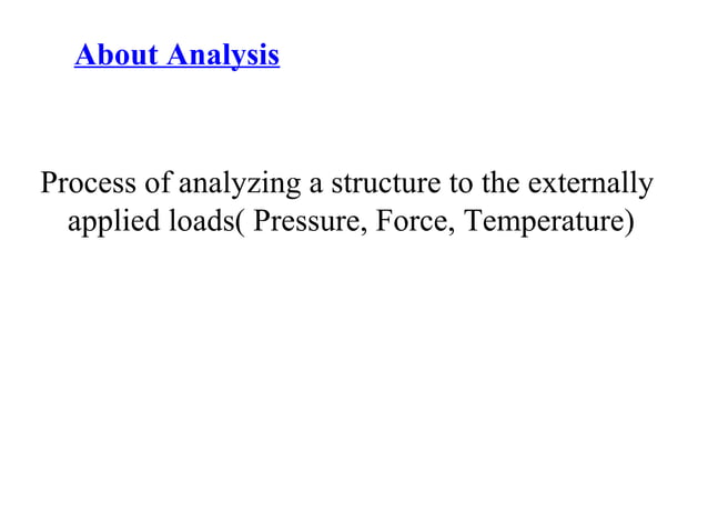 FEA Using Ansys | PPT | Physics | Science