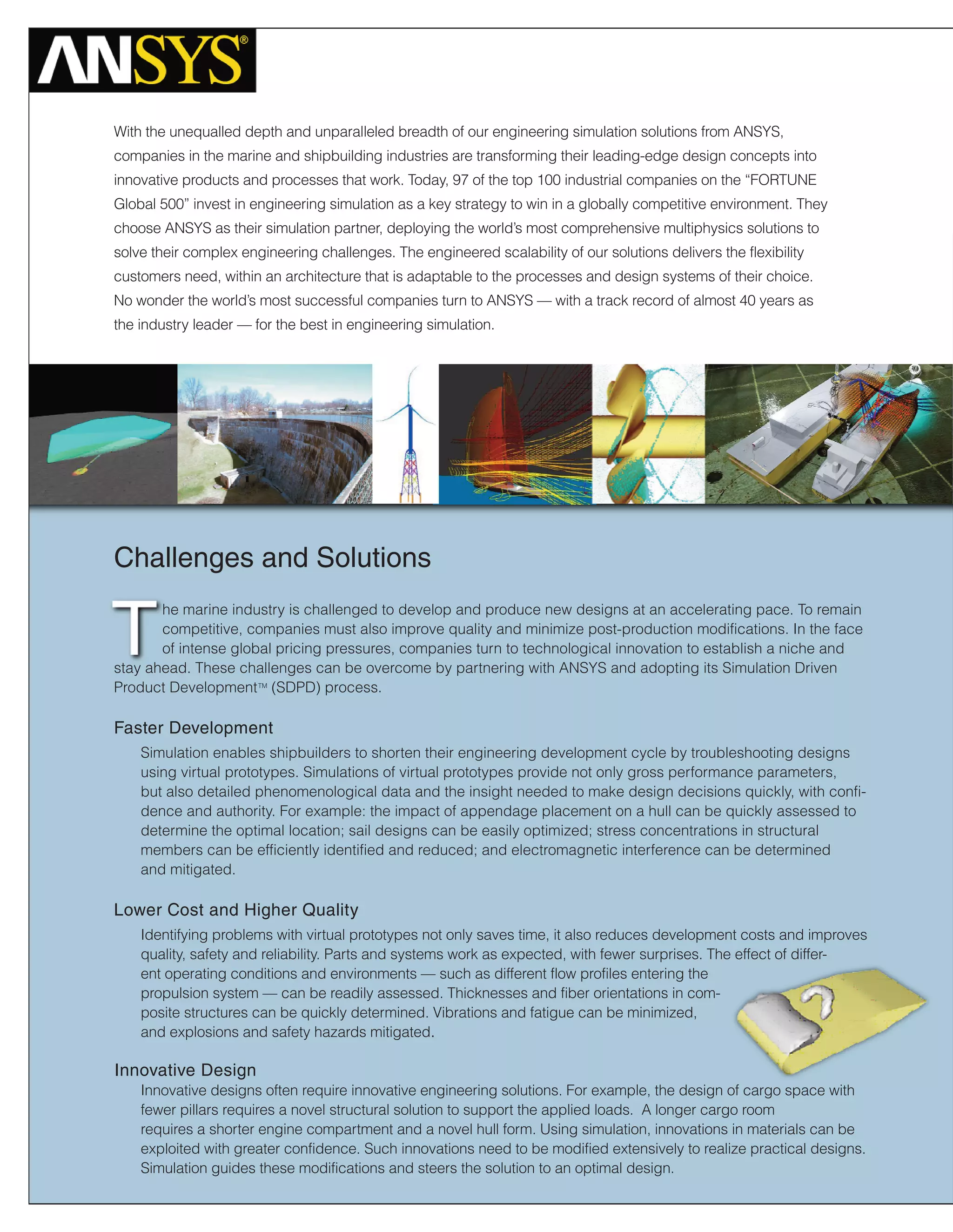 Ansys marine-industry-brochure-pdf | PDF