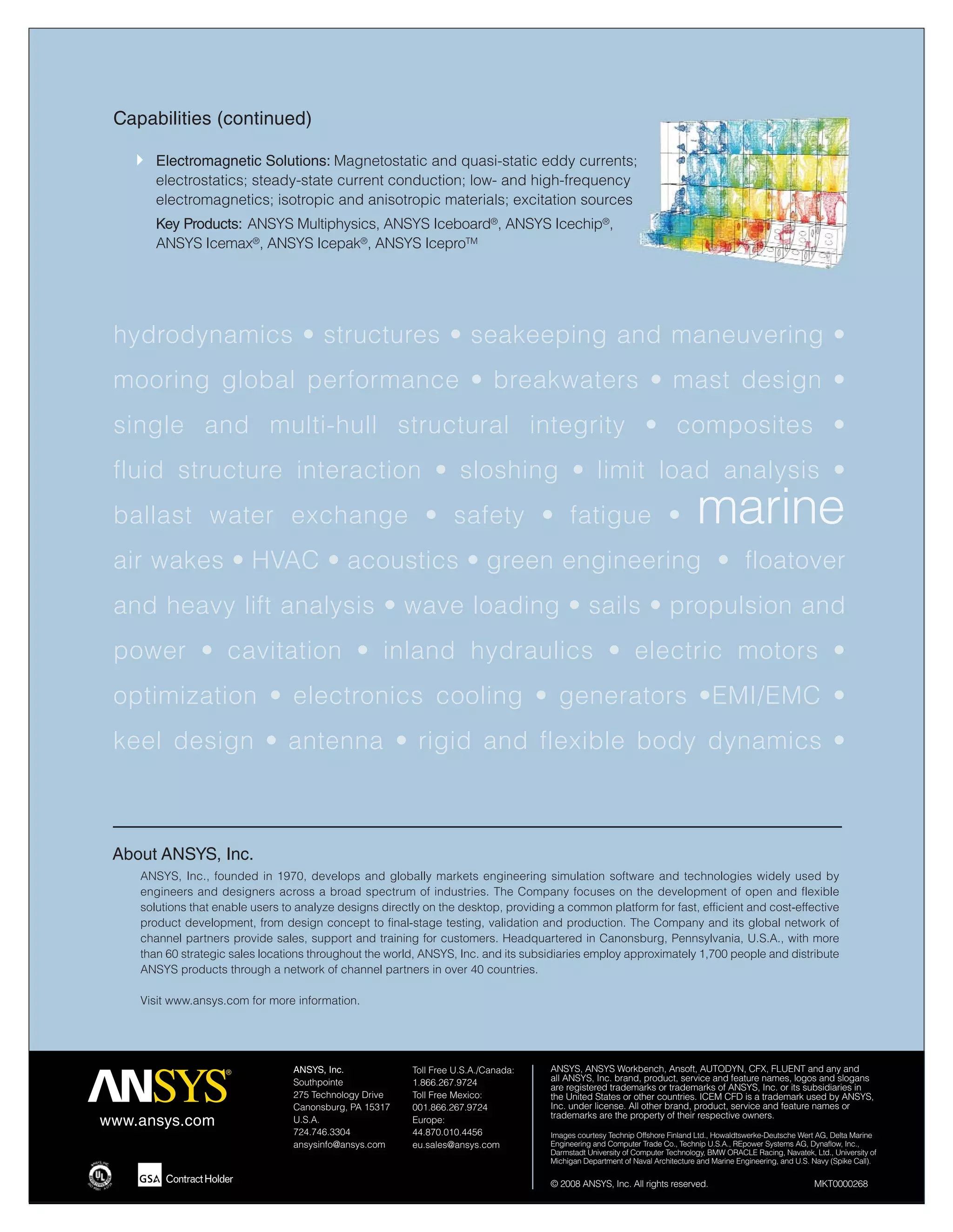 Ansys marine-industry-brochure-pdf | PDF