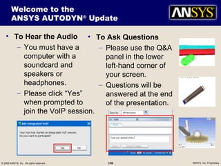 Ansys autodyn in_workbench_introduction | PPT