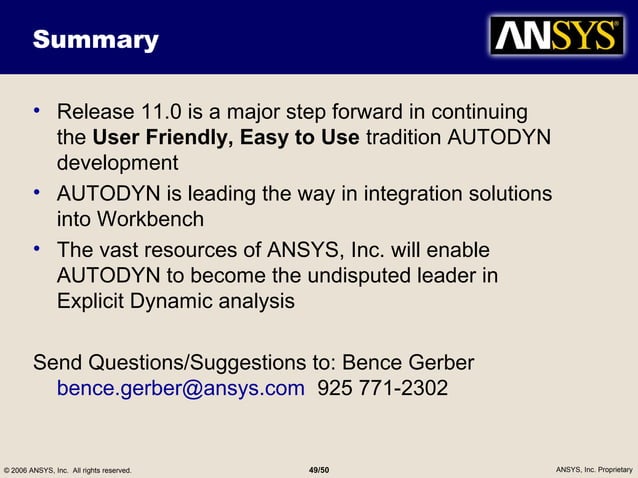 Ansys autodyn in_workbench_introduction | PPT
