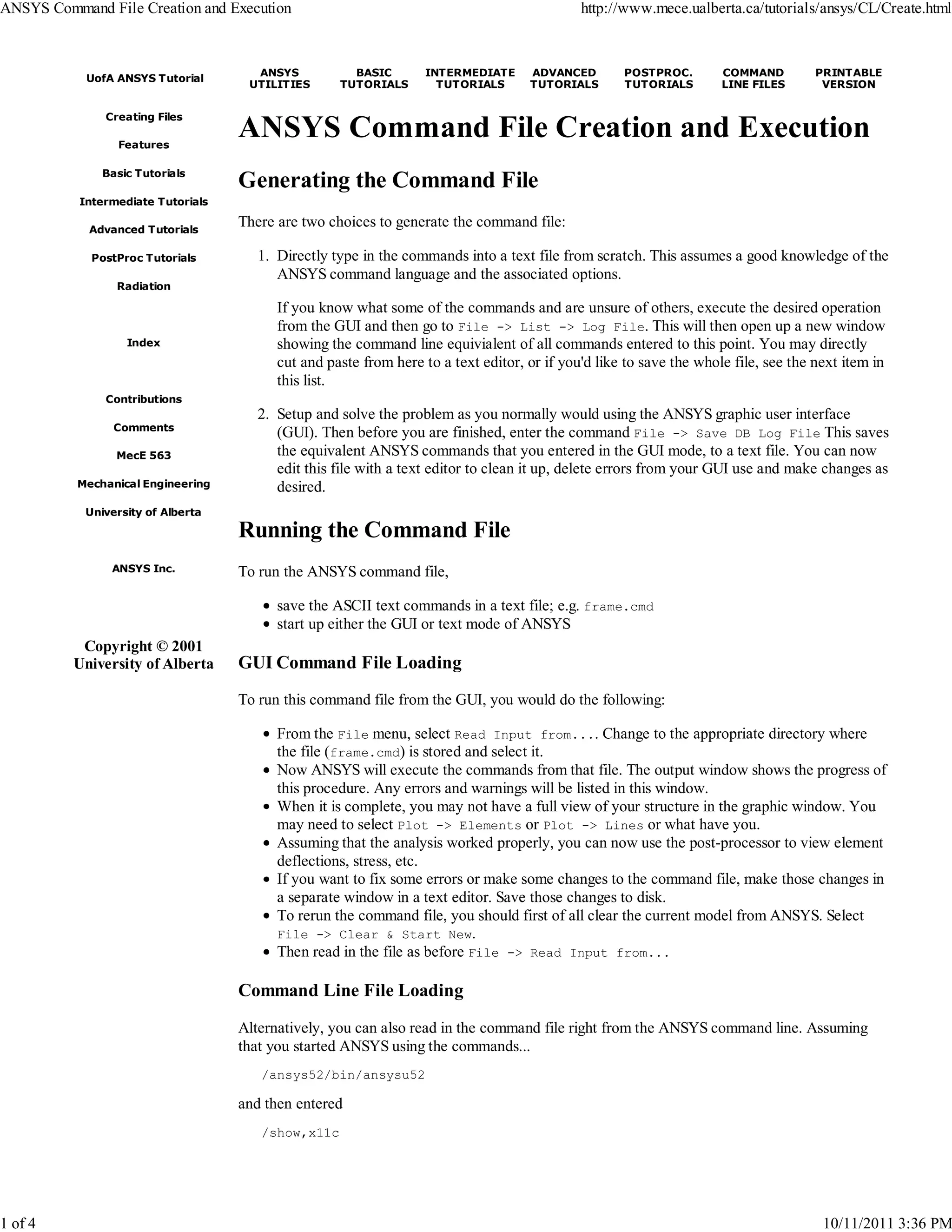 Ansys Command File Creation And Execution Pdf 2448
