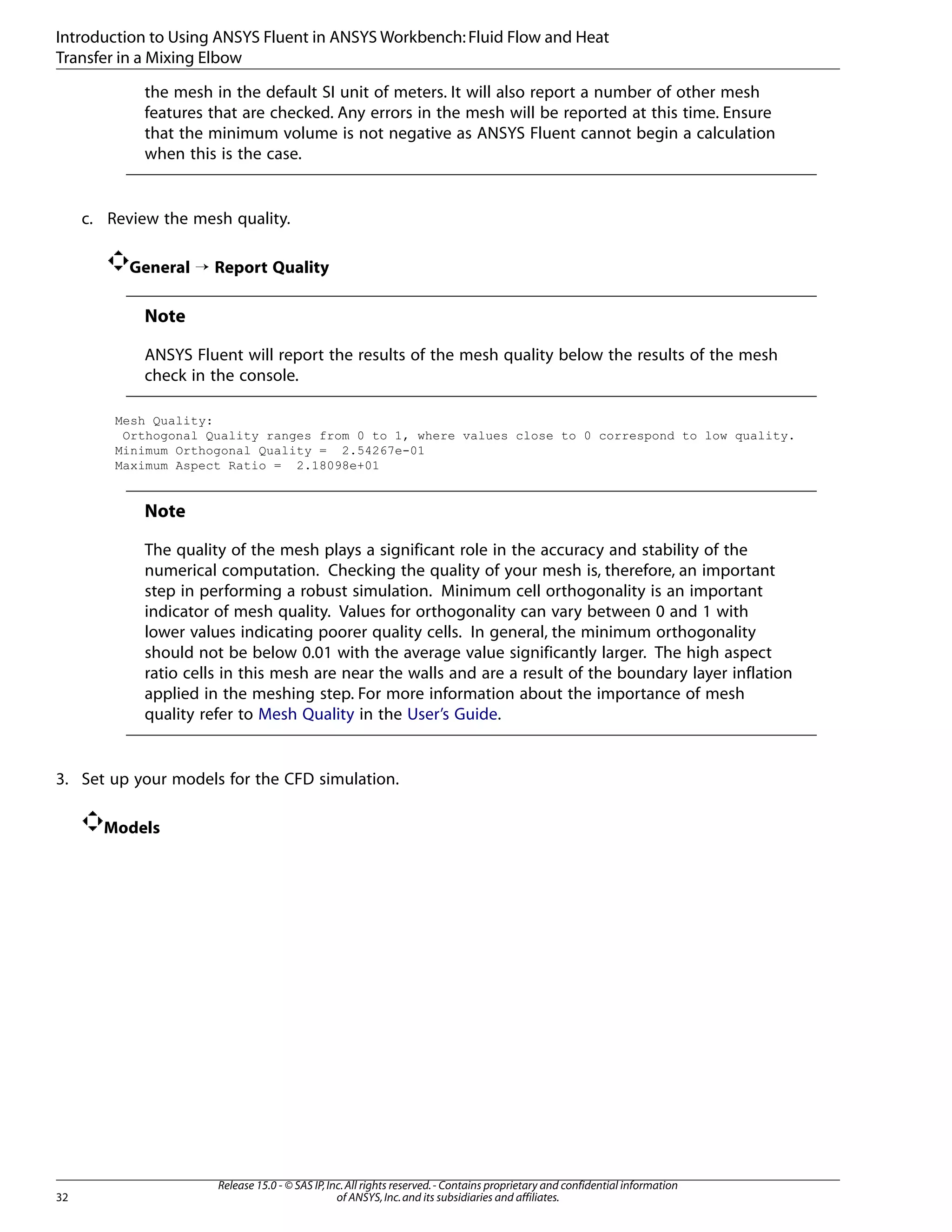 Ansys fluent tutorial guide R 15 | PDF