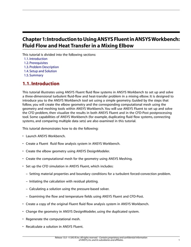 Ansys fluent tutorial guide R 15 | PDF