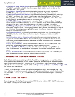 ANSYS FLUENT Tutorial Guide | PDF
