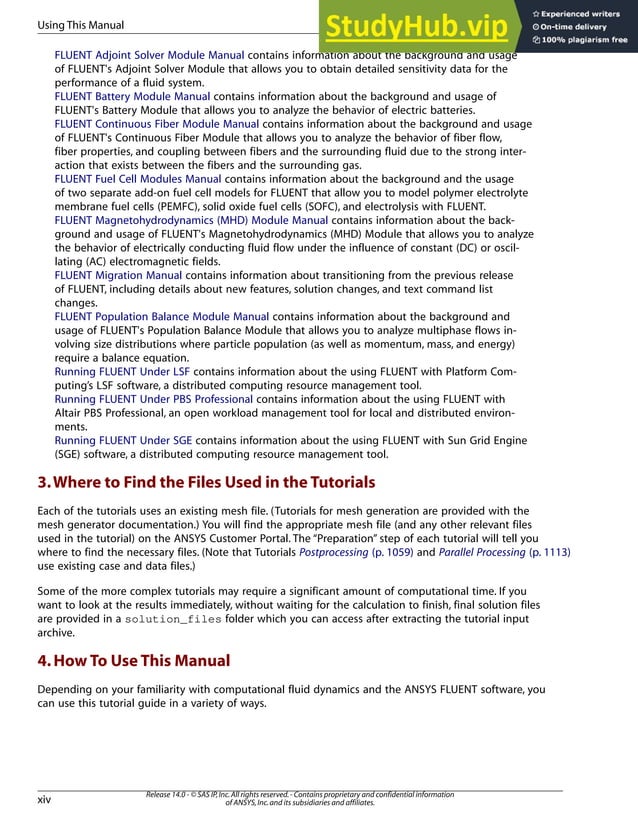 ANSYS FLUENT Tutorial Guide | PDF | Operating Systems | Computer Software and Applications