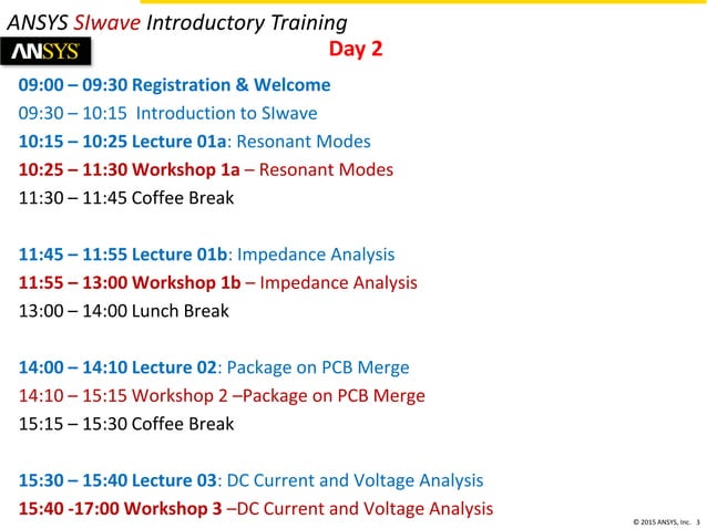 ANSYS HFSS SIWAVE Training agenda | PPTX