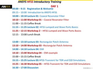 ANSYS HF training_tentative_agenda | PPT