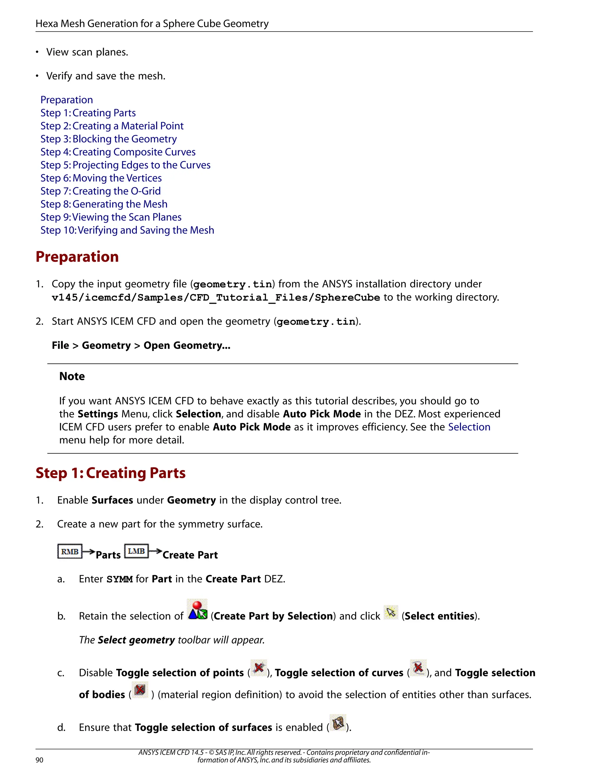 ANSYS 2022 ICEMCFD meshing tutorial -step by step | PDF