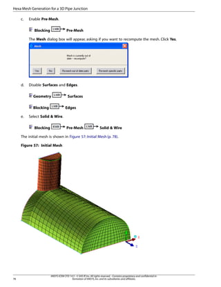 ANSYS 2022 ICEMCFD meshing tutorial -step by step | PDF