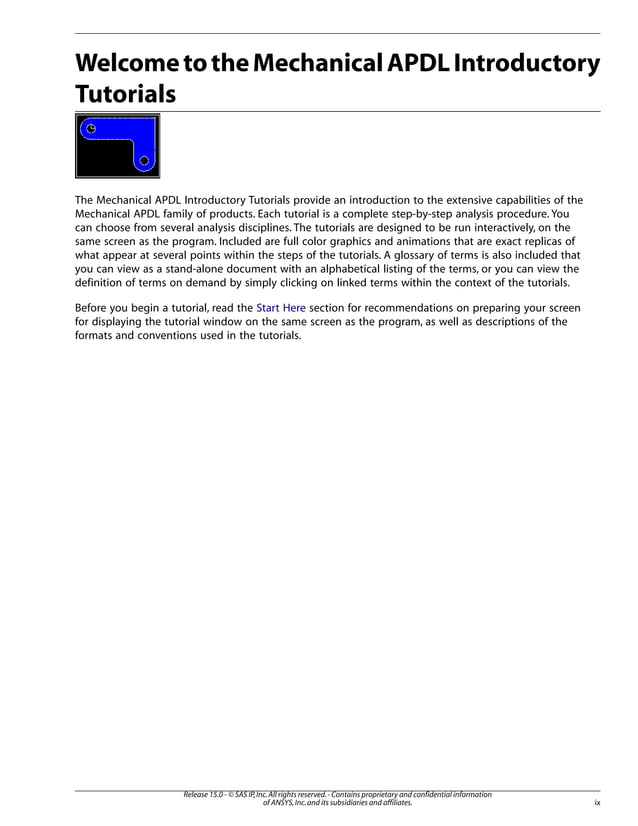 ANSYS Mechanical APDL Introductory Tutorials pdf Graphics Software ANSYS Mechanical APDL Introductory Tutorials pdf Graphics Software