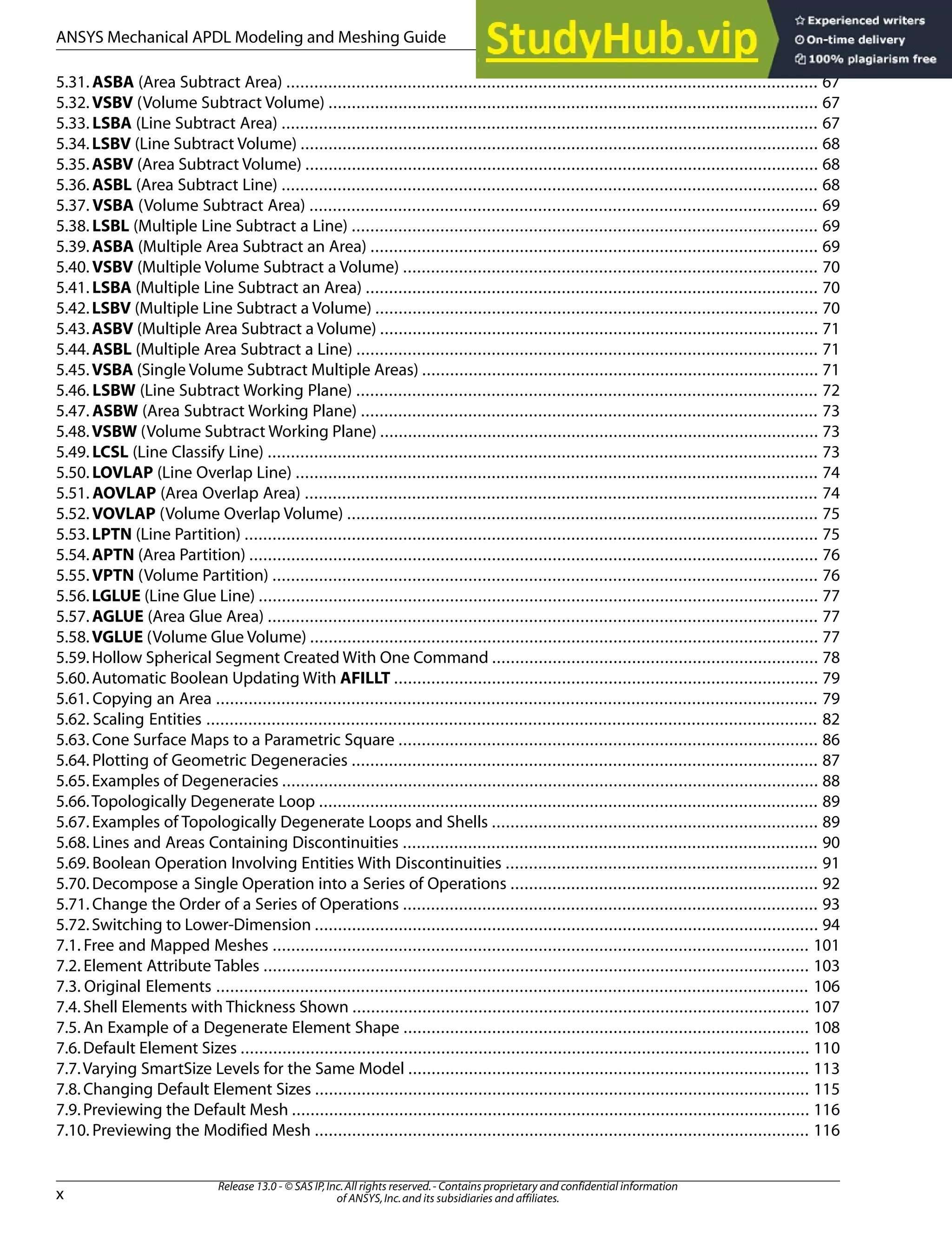 ANSYS Mechanical APDL Modeling And Meshing Guide Copyright And Trademark Information | PDF ...