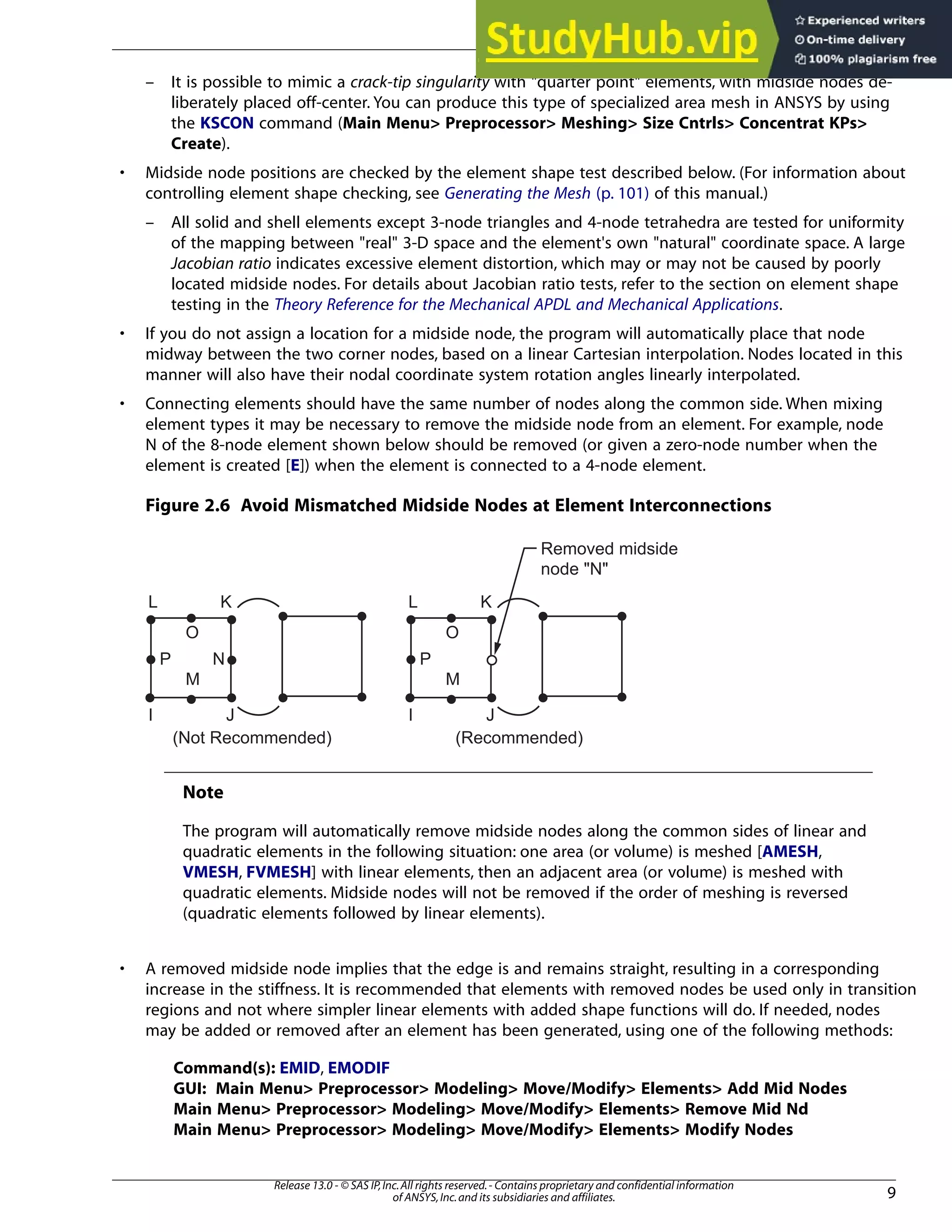 ANSYS Mechanical APDL Modeling And Meshing Guide Copyright And ANSYS Mechanical APDL Modeling And Meshing Guide Copyright And