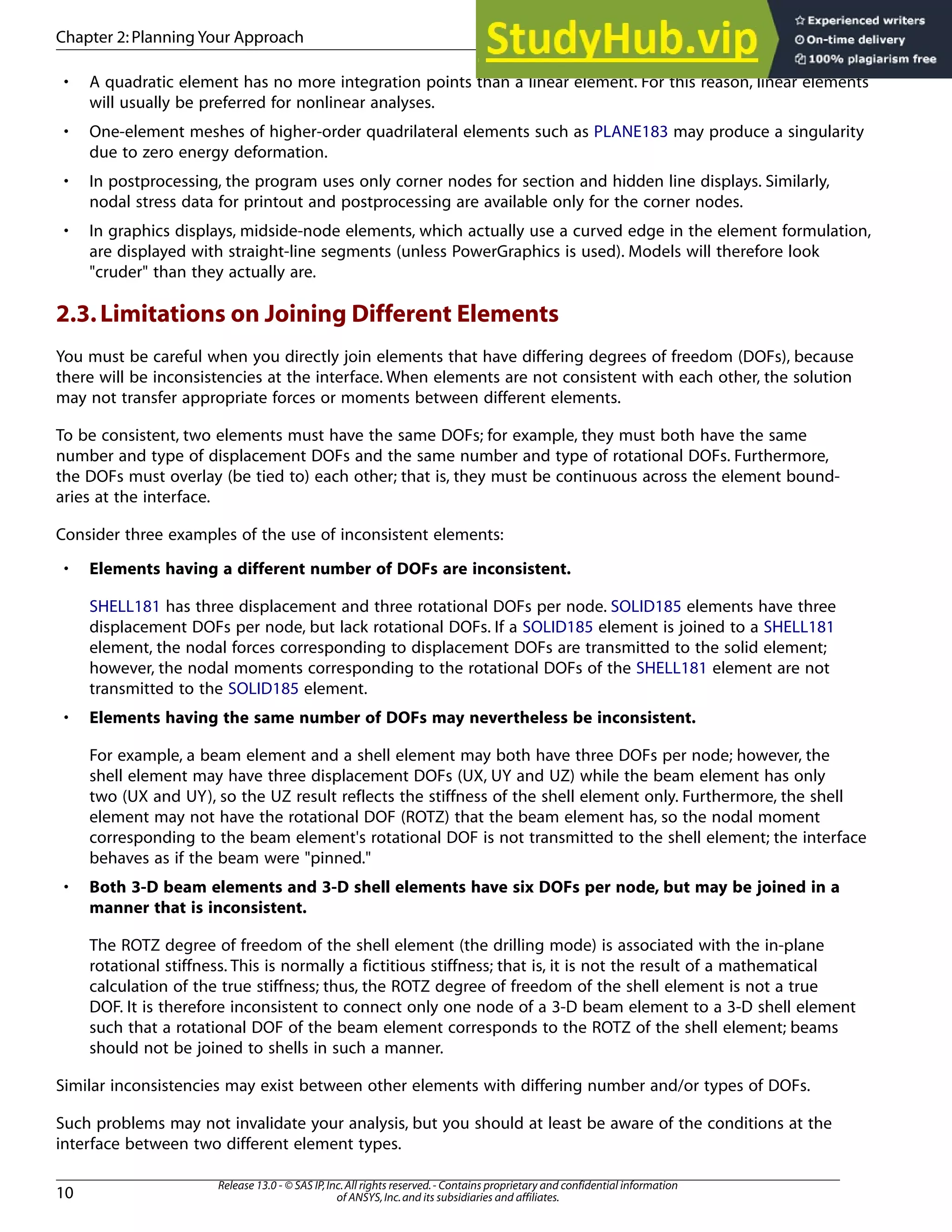 ANSYS Mechanical APDL Modeling And Meshing Guide Copyright And ...