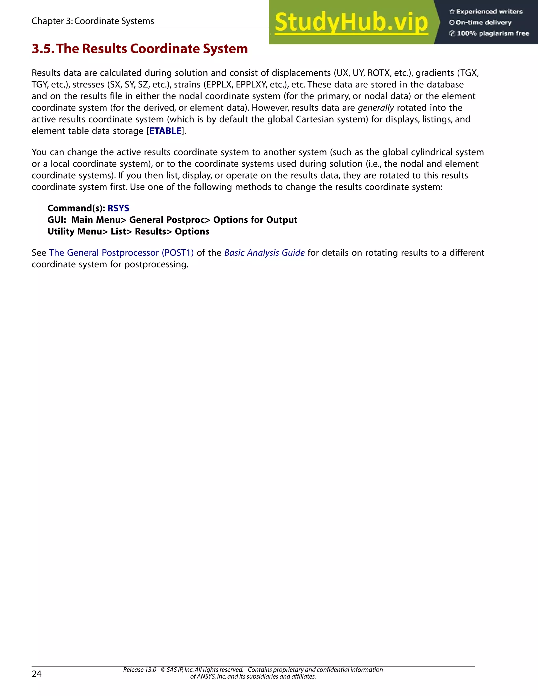 ANSYS Mechanical APDL Modeling And Meshing Guide Copyright And Trademark Information | PDF