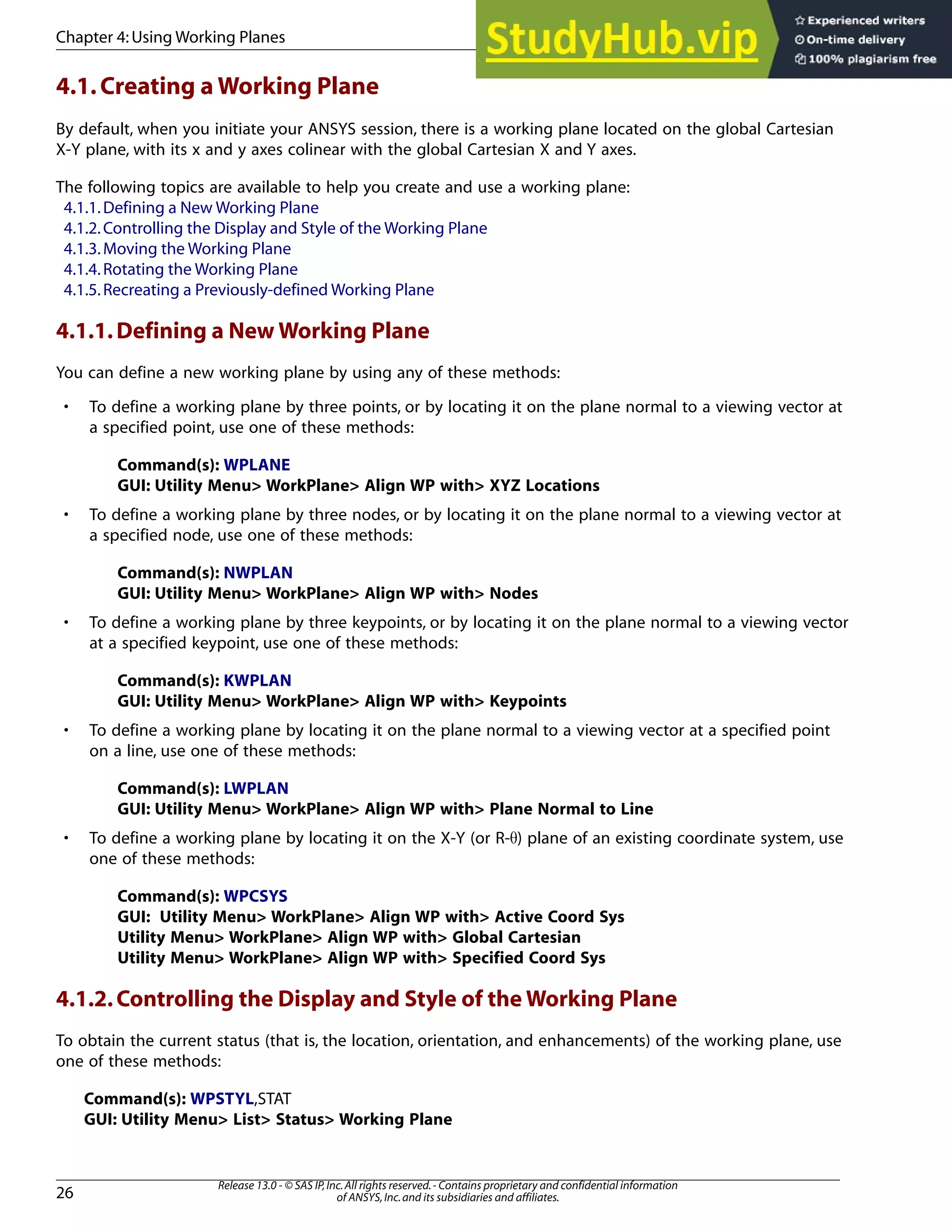 ANSYS Mechanical APDL Modeling And Meshing Guide Copyright And ...