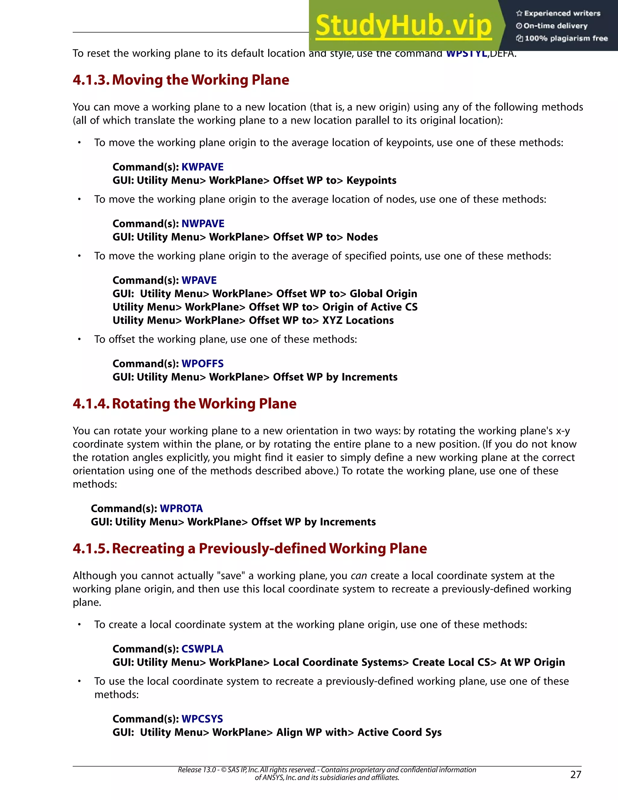 ANSYS Mechanical APDL Modeling And Meshing Guide Copyright And Trademark Information | PDF