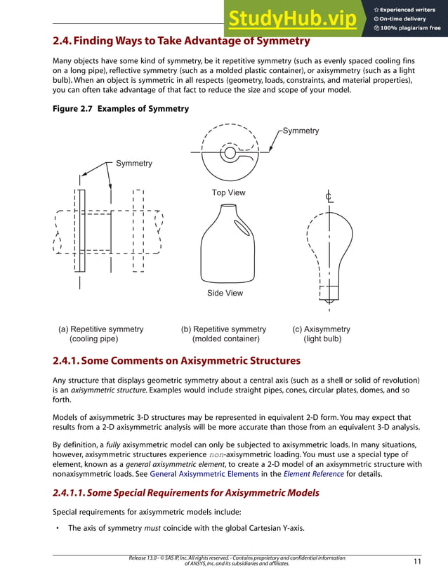ANSYS Mechanical APDL Modeling And Meshing Guide Copyright And Trademark Information | PDF ...