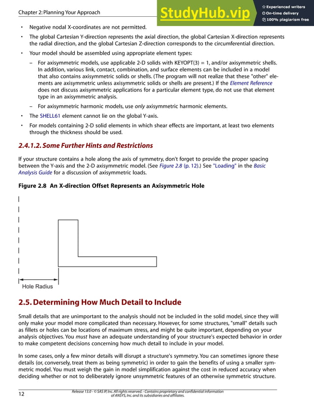 ANSYS Mechanical APDL Modeling And Meshing Guide Copyright And Trademark Information | PDF ...