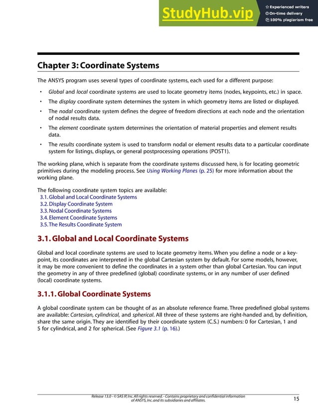 ANSYS Mechanical APDL Modeling And Meshing Guide Copyright And Trademark Information | PDF ...