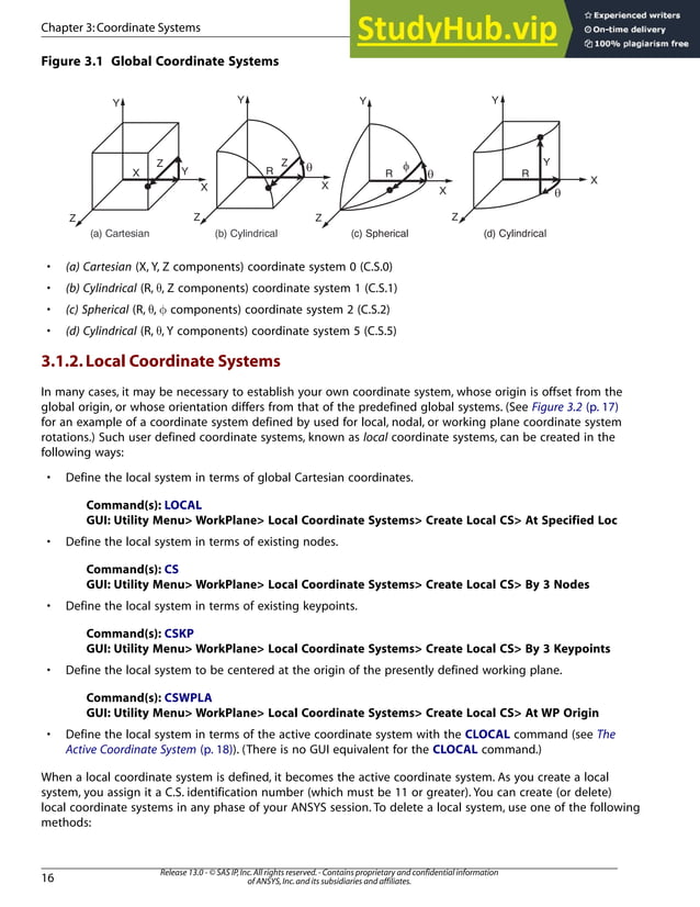 ANSYS Mechanical APDL Modeling And Meshing Guide Copyright And Trademark Information | PDF ...