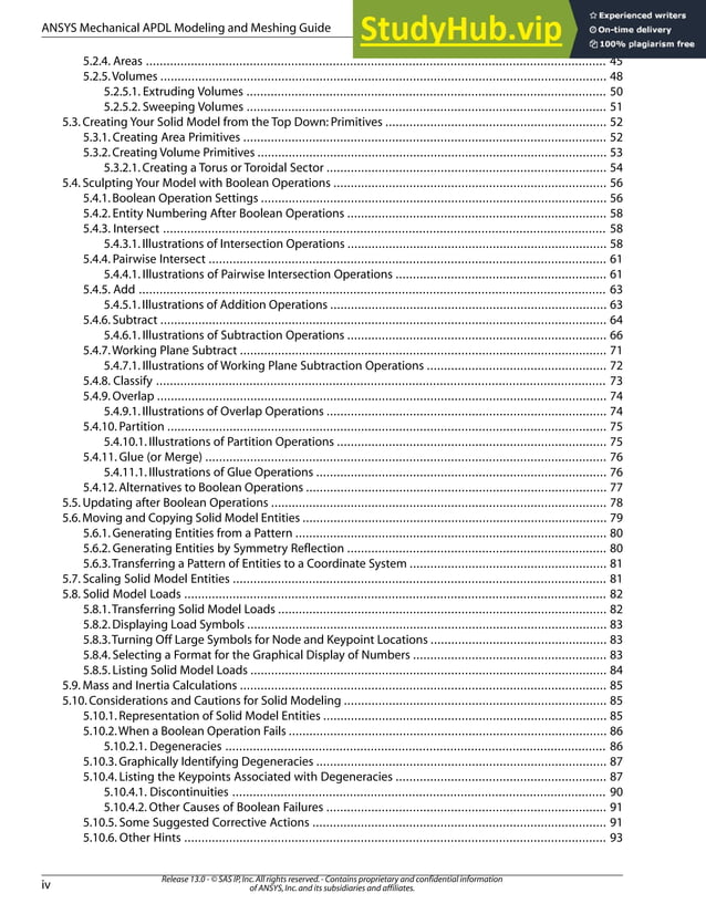 ANSYS Mechanical APDL Modeling And Meshing Guide Copyright And Trademark Information | PDF ...