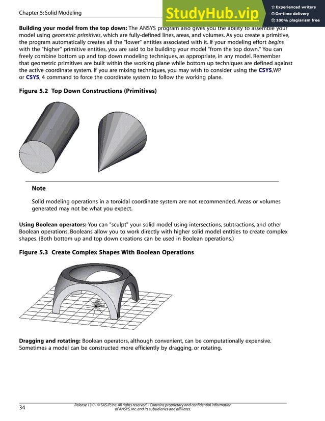 ANSYS Mechanical APDL Modeling And Meshing Guide Copyright And Trademark Information | PDF ...
